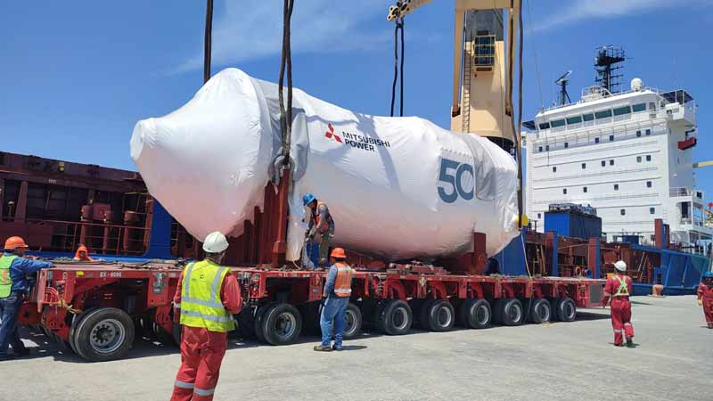 G&G - Asipona Progreso recibe segunda turbina para planta de CFE